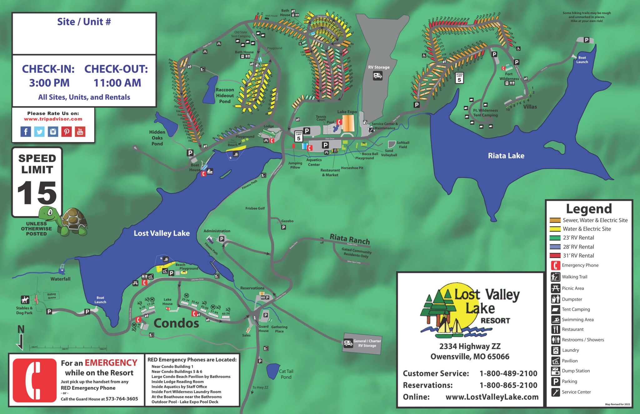 Resort Map – Lost Valley Lake – Owner Site
